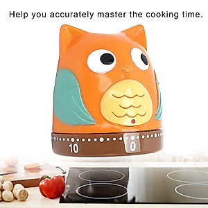 Owl Rotating Timer Cartoon Cute 60 Minutes Wind Up Timer Mechanical Rotating Count Down Timer For Homes, Beauty Salons, Kitchens, Schools, Gyms, Care,