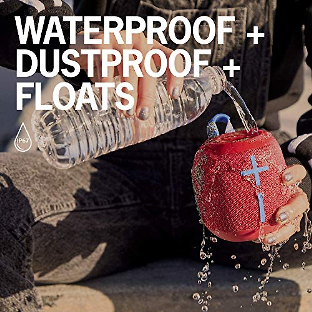 Logitech Ultimate Ears WONDERBOOM 2 Portable Waterproof Bluetooth Speaker - Wireless Boom Box - Non Retail Packaging (Radical Red)