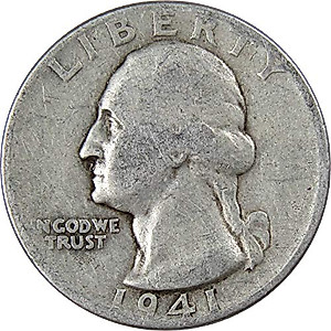 1941 D Washington Quarter AG About Good 90% Silver 25c US Coin Collectible