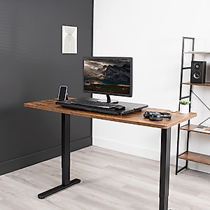 VIVO Economy Single Top Height Adjustable 29 inch Standing Desk Converter, Sit Stand Tabletop Monitor and Laptop Riser Platform Workstation, DESK-V000U