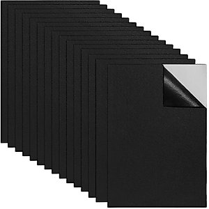 Caydo 14PCS Black Self Adhesive Felt Sheets, Sticky Back Felt Fabric for House Adorning, Costumes, Jewelry Box Drawer Liner and Halloween Art and Craft Making(A4 Size)