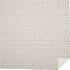 Morning Meadow Floral King Quilted Bedspread, 95" L x 105" W, Mustard and Yellow Printed Flowers on an Off White Quilt, Farmhouse, Country Cottage, Vintage Bedding