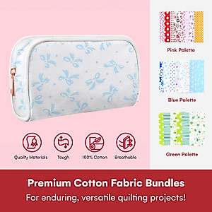 Precision Quilting Tools Quilting Fabric Squares - Set of 30-100% Cotton - Medium-Weight Cotton, Multicolor Textile Material, Ideal for Quilting & Sewing, Flora Fabric Squares, 3.9" X 3.9"