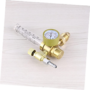 VILLCASE 3pcs Air Compressor Accessories Argon Flowmeter Regulator Accessories for Argon Co2 Regulator Argon Flow Meter Regulator Argon Regulator Gauges Welder Tig Welding Machine C02