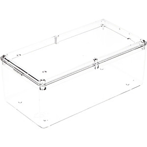 Pioneer Plastics 155C Clear Rectangular Plastic Container, 4.3125" W x 2.25" D x 1.75" H, Pack of 48