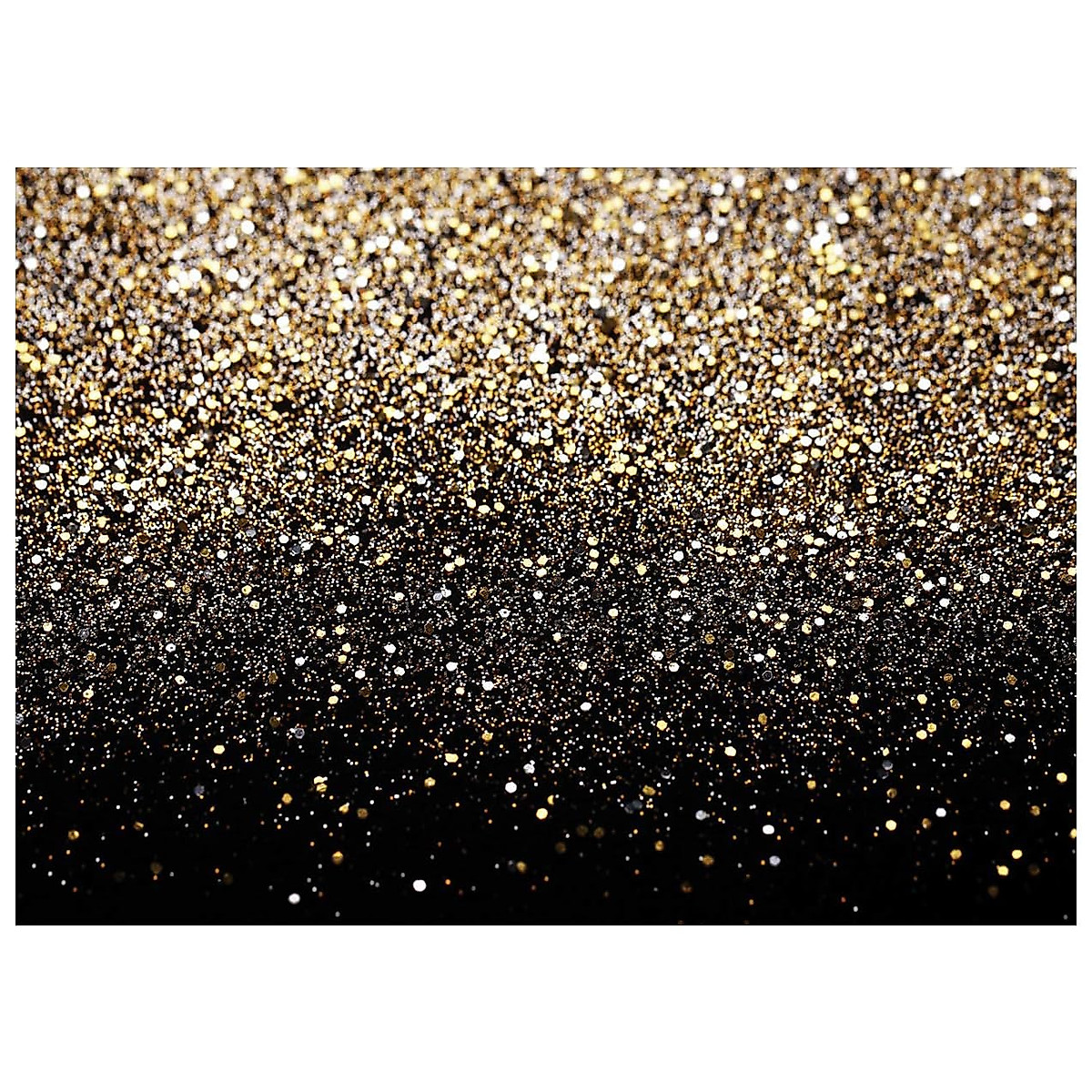 WOLADA Gold Backdrop Black and Gold Back Drop Masquerade Party Decorations 8x6FT 11176