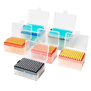 4E's USA 1000µL Pipette Tip - Universal Tips, RNase/DNase Free, Pyrogen Safe, Sterile Blue Pipette Tip with Filter, 96 Tips Racked