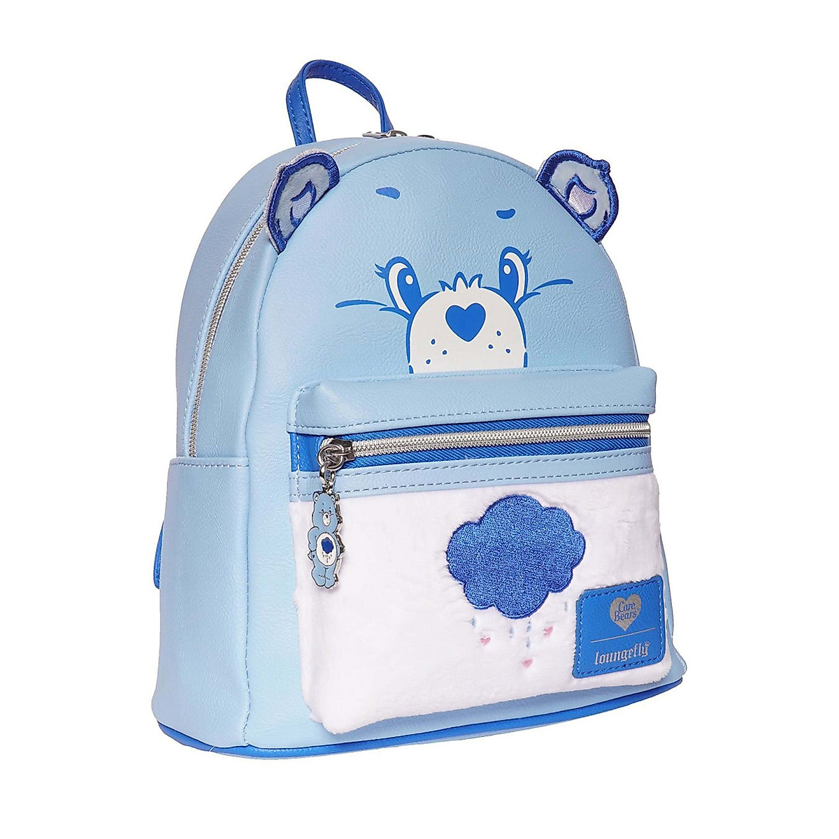 Care Bears Grumpy Bear Flocked Mini-Backpack - Entertainment Earth Exclusive