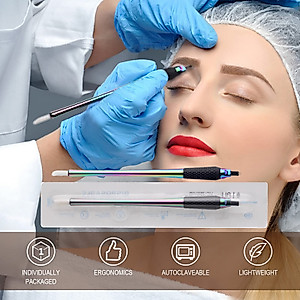 Charme Princesse 10 Pcs Disposable Microblading Pen 18 U-shaped Manual Eyebrow Pens Sterilized Blade Tools for Eyebrow