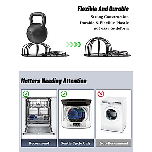 4 Pack Baseball Hat Washer Caps,Hat Cleaner Fit for Adult/Kid's Ball Hat Washer Frame Cage,Hat Protector Racks for Washing Machine（2 White 2 Black）