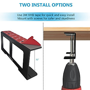 Chanvoo No Drill Aluminum Universal Under Desk Mount Holder for Xbox Series S, Xbox One S/X, Xbox 360, PS4 Slim/Pro, Desktop Mini PC with Adhesive (Black)