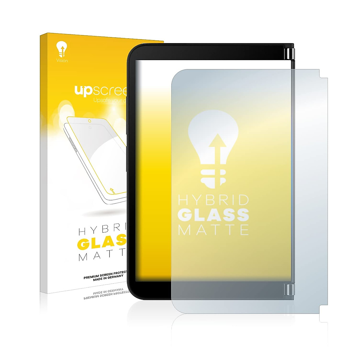 upscreen Matte Screen Protector Glass Film compatible with Microsoft Surface Duo 2 (Outer display) - Anti-Glare, Anti-Fingerprint, 9H Glass Protection