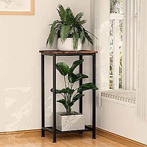 EKNITEY Small Tall Side Table - 28.75" H Telephone Table High End Table w/Storage Shelf for Corner Living Room Bedroom Entryway and Office