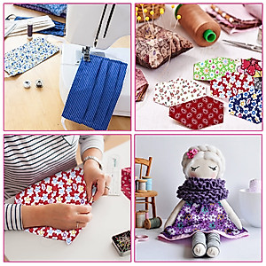 Kingdder 200 Pcs 10 x 10 Inch Cotton Fabric Squares for sewing Craft Fat Quarters Bundle Squares Patchwork Fabric for DIY Crafts Scrapbooking Cloths Handmade Accessory (Cartoon)