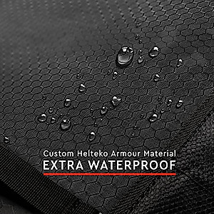 Helteko Back Seat Protector for Car, 2 Pack Premium Kick Mats for Kids, Extra Large Car Seat Cover for Backseat with Mesh Pockets, Waterproof Material, Dirt & Mud Protection, Car Travel Accessories