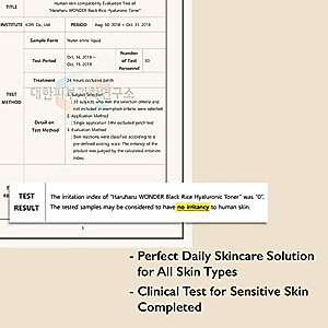 Haruharu Wonder Black Rice Hyaluronic Toner 10.1 fl.oz / 300ml | Face Moisturizer, Facial Toner for All Skin Types | Vegan, Cruelty Free, EWG-Green