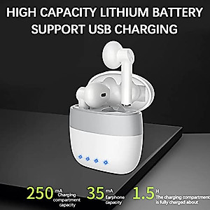 XUnion M35 Bluetooth 5.1 Earphones with Charging Box Wireless Headphone Stereo Sports Earbuds Headsets NG7, Black Ng7