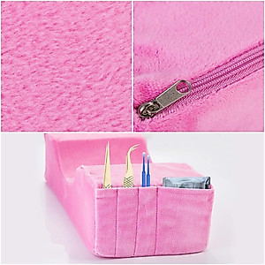 SAILFIN Lash Pillow for Lash Extensions, Eyelash Extension Pillow, Lash Bed Pillow, Memory Foam Lash Neck Pillow for Lash Extensions, Pink