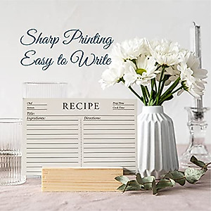 4x6 Recipe Cards Double Sided, 50 Count Recipe Cards 4x6 Inches Double Sided, Thick Cardstock 4x6 Recipe Card for bridal shower Fits in recipe box, card binder gifts for wedding housewarming gifts