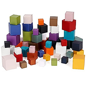 Quotidian Red Foldable Medium Vintage Italian Pearlescent Paper Glitter Gift Boxes with Lids 3" x 3" x 3" (7.6 x 7.6 x 7.6cm) Pack of 12 - Cookie Bakery Candy Party Wedding Holiday