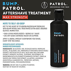 Bump Patrol Maximum Strength Aftershave Formula - After Shave Solution Eliminates Razor Bumps and Ingrown Hairs - 4 Ounces 2 Pack