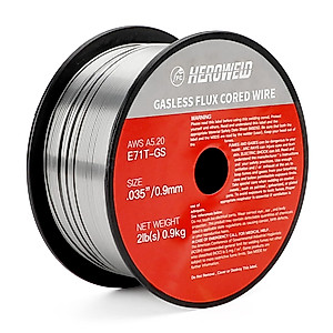 145Amps Mig Welder, 110V Mig Welding Machine & Gasless Flux Core Mig Wire, Mild Steel E71TGS 0.035'' Diameter, 2-Pound Spool