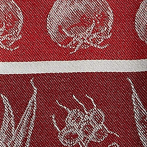 DII Assorted Pattern, Kitchen Collection, Dishtowels & Dishcloth, Garnet, 5 Piece