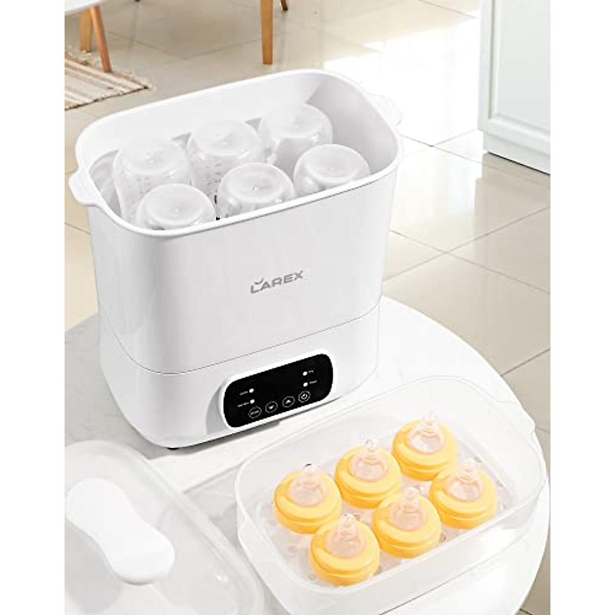 Baby Bottle Sterilizer,Electric Steam Bottle Sterilizer and Dryer,4-in-1 Baby Bottle Sanitizer,Universal Fit for All Baby Items,Breast Pump Accessories