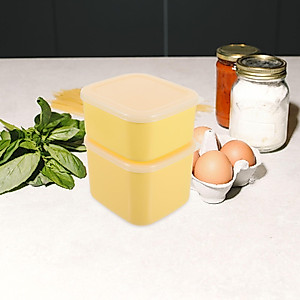2pcs Sliced Cheese Container for Fridge Cheese Slice Holder with Lids Plastic Cheese Box for Fridge Cheese Storage Container for Fridge Cheese Container for Refrigerator