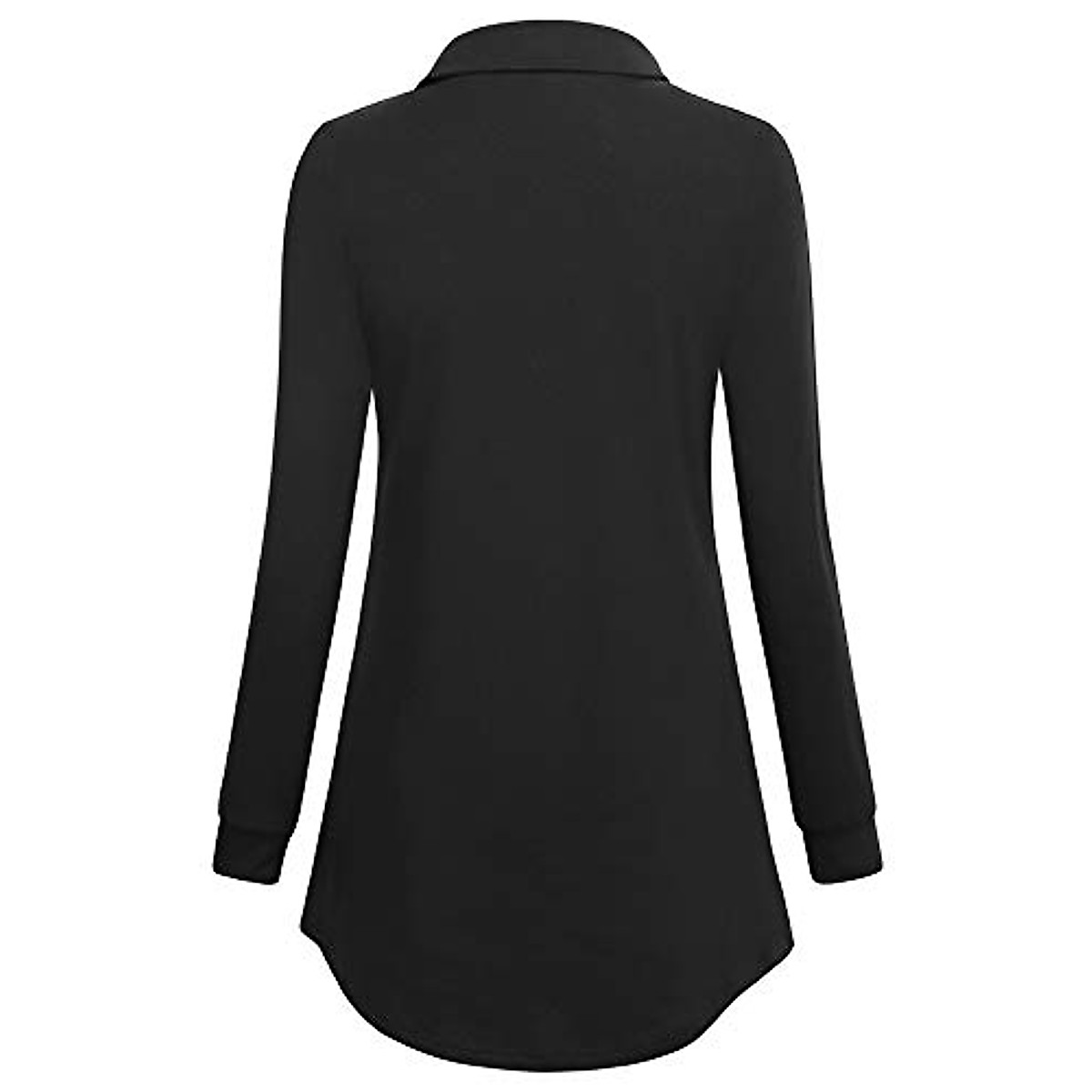 Timeson Black Tunic Tops for Leggings for Women,Long Tunics Sweaters Cowl Neck Dressy Christmas Sweatshirts Long Sleeve Thick Work Shirts Winter Blouse Loose Fit Casual Loose Swing Tops