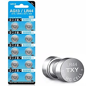 TXY 10pcs/Pack AG13 Cell Battery LR44 357 357A S76E G13 165mAh Long Lasting Alkaline Button Batteries for Watch Electronic Remote