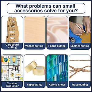 WILLBOND 1 Set Heavy Duty Shark Knife with Utility Knife Blades Replacement Roofing Tools Carpet Knife Blade Cutter for Indoor Outdoor