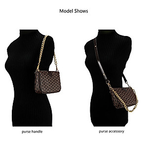 Medium Size Fabulous Metal Shoulder Crossbody Purse Strap Replacement Bag Chain Accessories (18‘’, Antique Gold)