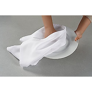 LANE LINEN Flour Sack Tea Towels Set for Kitchen, Premium Kitchen Towels for Cleaning, Dusting Cloth, Cloth for Bread Box, Pure Tencel Hand Towel, Light Towel for Drying Dishes – 4 Pack - White