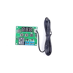 NOYITO Digital Temperature Controller Module -58℉ to +257 ℉ Temperature Control Switch NTC Waterproof Sensor Probe - Blue LED Display Suitable for Kinds of Temperature Control System (5V)