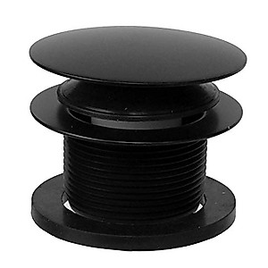 Westbrass Mushroom Tip-Toe Tub Trim Set with Floating Faceplate, Matte Black, D398RK-62