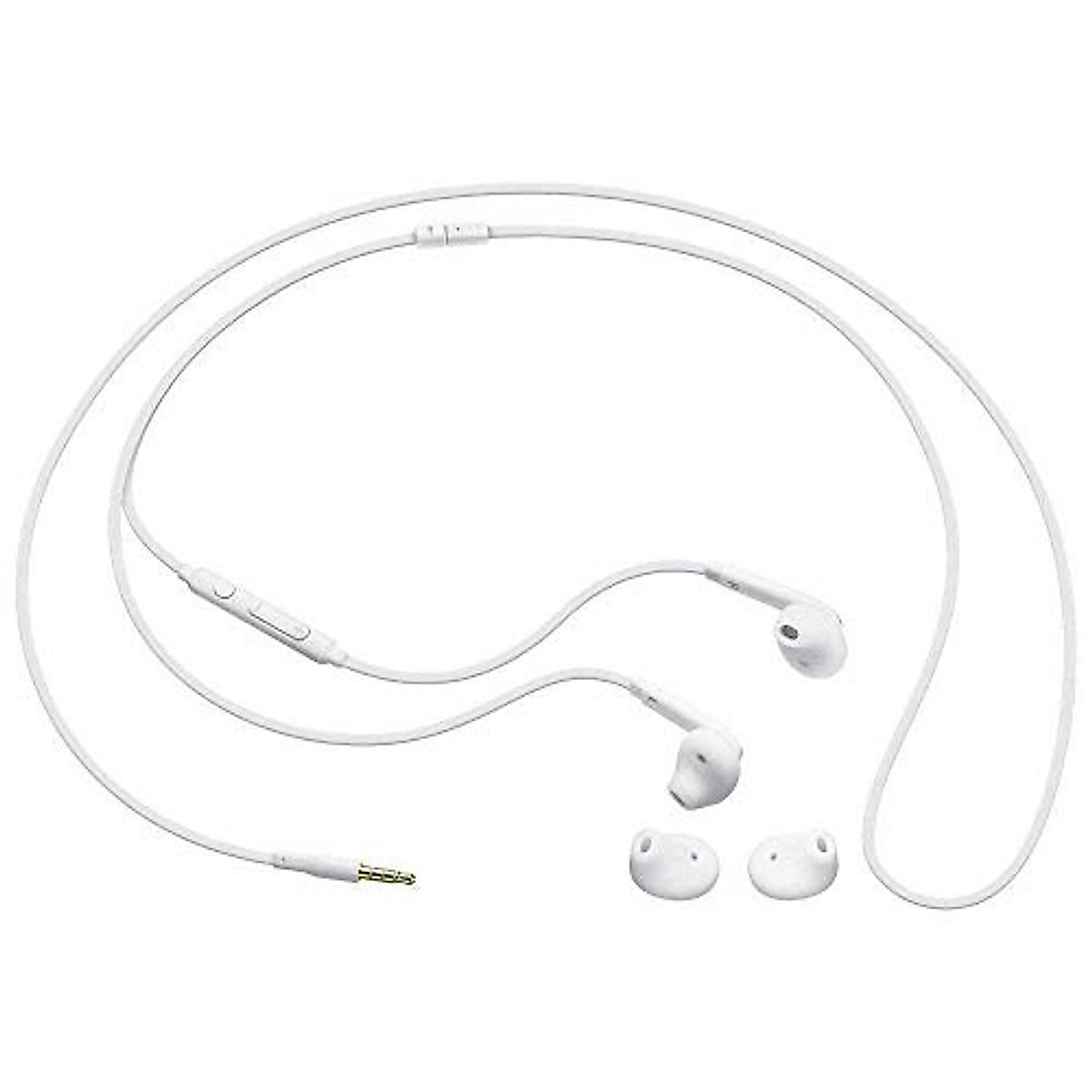 Aux Headphones/Earphones/Earbuds, (2 Pack) 3.5mm Aux Wired in-Ear Headphones with Mic and Remote Control Compatible with Galaxy S9 S8 S7 S6 S5 Edge + Note 5 6 7 8 9 and More Android Devices-White