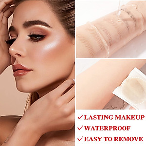 5P Waterproof Eyebrow Pencil,Pull Cord Peel-off Brow Pencil Microblading Eyebrow Pen Supplies Set Brow Pen Eyebrow Tattoo Makeup for Marking,Filling and Outlining,with Eyebrow Trimming Tool(Dark Brown)