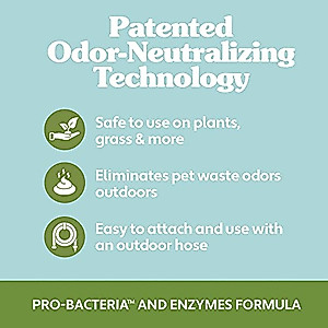 Simple Solution Yard Odor Away! Hose Spray Concentrate | Pet Odor Eliminator for Outdoors | 32 oz