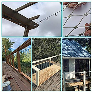 DasMarine Wire Rope Kit with 1/16inch X 328FT Length 7x7 Strand Core Stainless Steel Wire Cable,50pcs Stainless Steel Thimble and 50pcs Aluminum Crimping Sleeves for Indoor and Outdoor,Patio,Garden