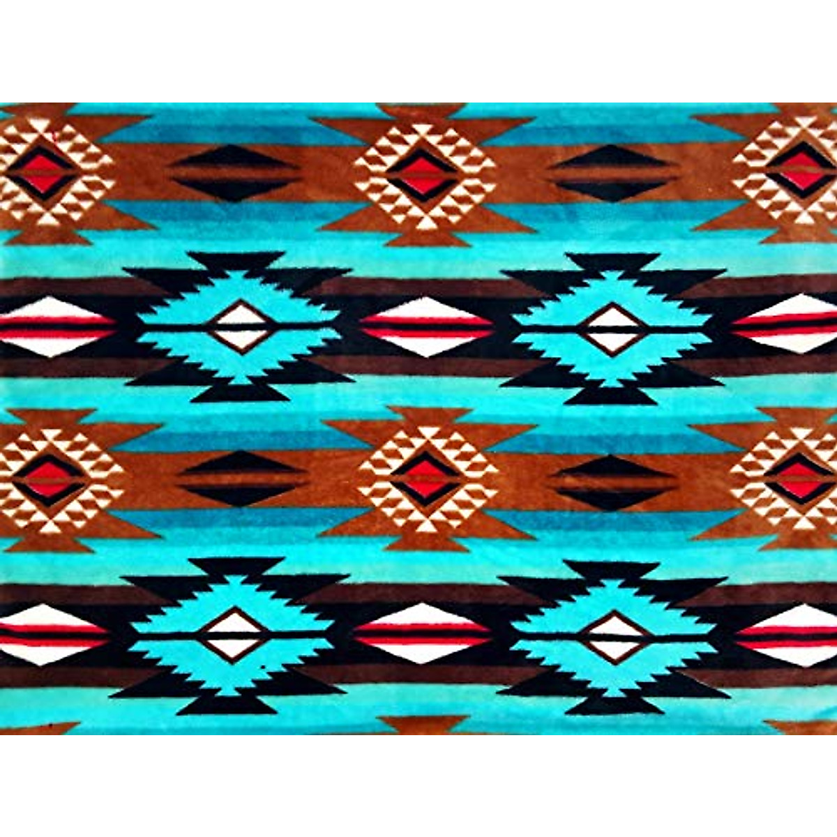 TrailCrest Ultra Soft Sherpa Fleece Throw Blanket, Cozy Plush Adult Blanket for Men & Women, Reversible with Aztec Prints, Machine Washable, 8 Colors