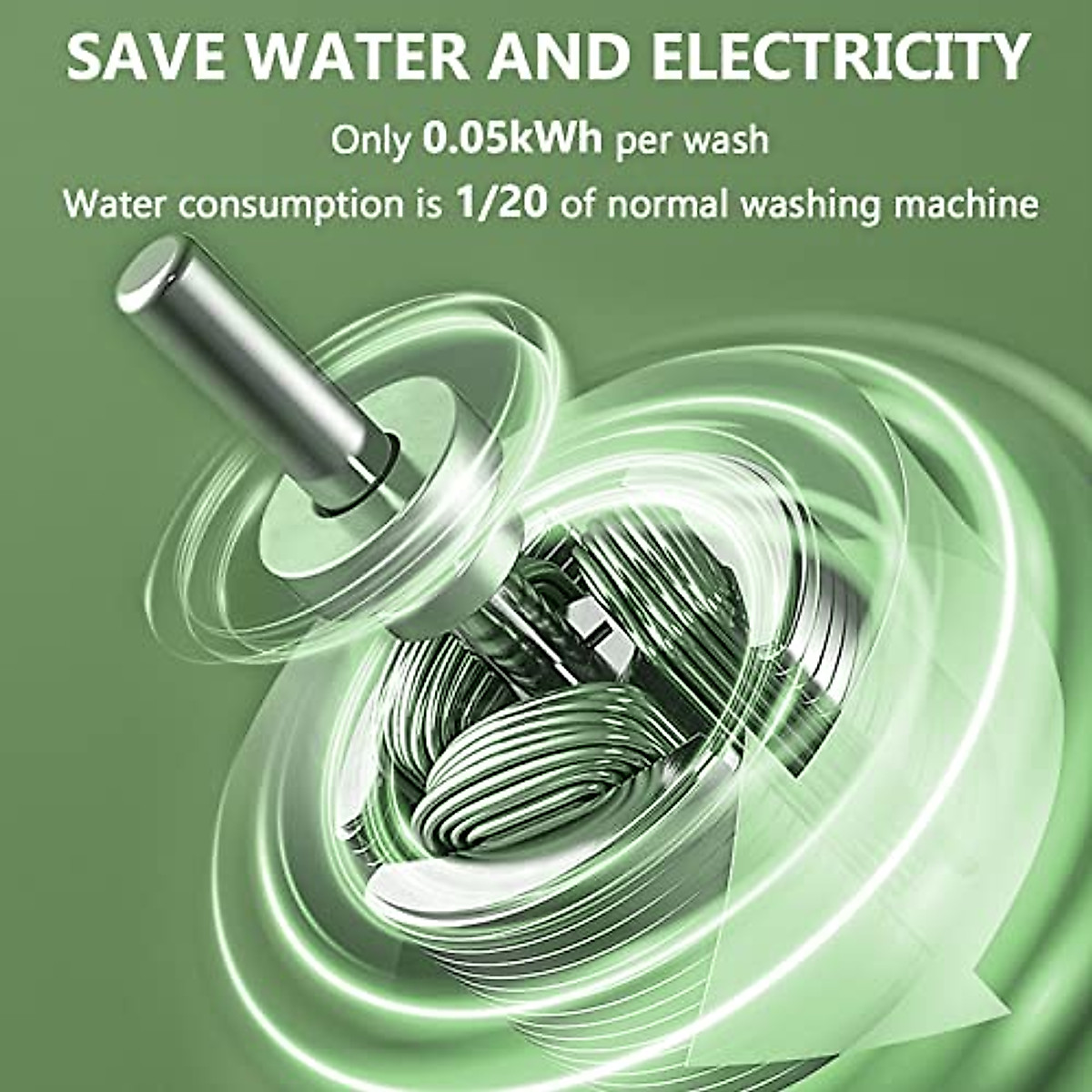 Portable Washing Machine and Dryer Combo, 8L Mini Folding Washing Machine Portable with Disinfection Function, Small Portable Washer and Dryer Combo for Apartments, Dorm, Camping, RV, Travel Laundry