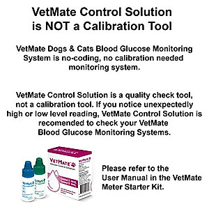 VetMate Dogs & Cats Diabetes Test Strips - 50 Count Strips Compatible with VetMate Diabetes Testing Kit