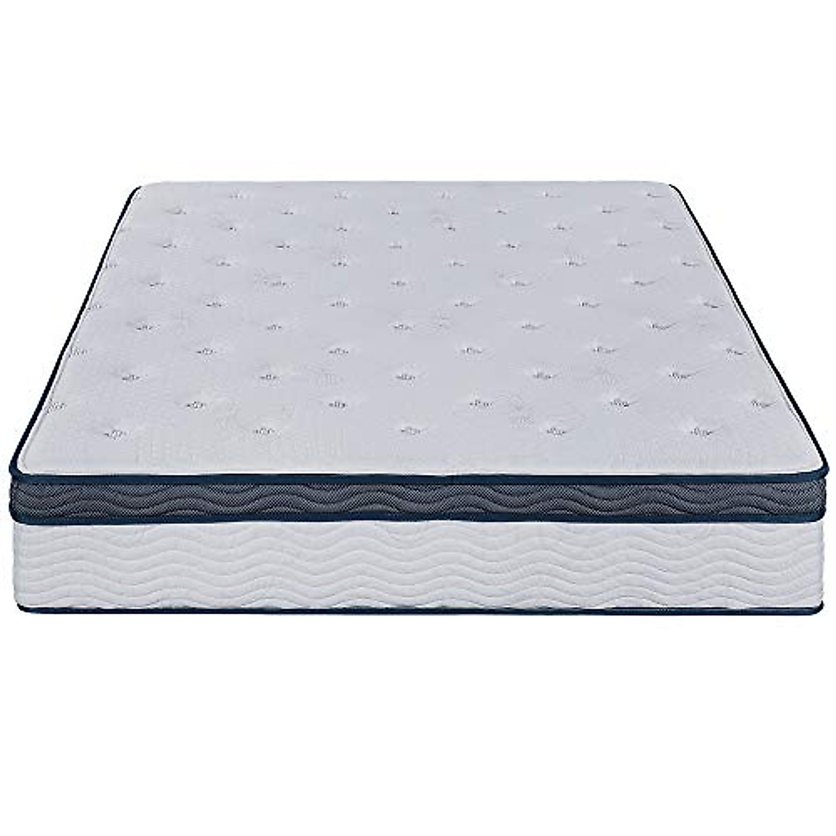 Olee Sleep 12 Inch Euro Top Gel Memory Foam Spring Hybrid Mattress Full, Mid Night, Mattress In a Box, King