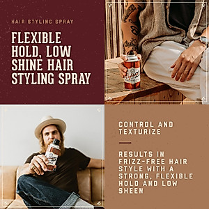 18.21 Man Made Premium Hair Spray for Men, All-Day Flexible Hold, 10 oz. - Styling Hairspray with Matte Finish, Sweet Tobacco Scent - Professional, Non-Greasy Hairspray for All Hair Types