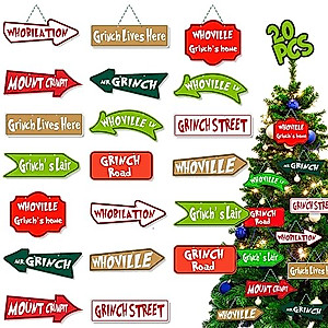 Christmas Tree Decorations, 20PCS Christmas Tree Hanging Ornament for Funny Xmas Ornaments Christmas Indoors Home Decor
