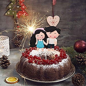 VALICLUD Adorable Lovers Design Cupcake Ornament Polymer Clay Cake Decoration Party Supply