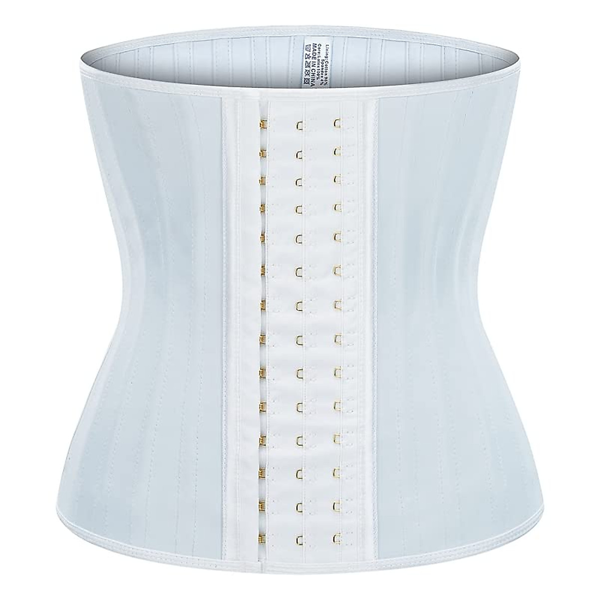 Waist Cinchers,Underbust Latex Sport Girdle,White Waist Trainer For Women,HourglassBody,Corset Belt with Steel Bones Hooks (white, XXX-Large)