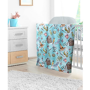 Harry Potter Lightweight Baby Blanket, 30"X40", Water Color Pattern Unisex for Infants Girls & Boys