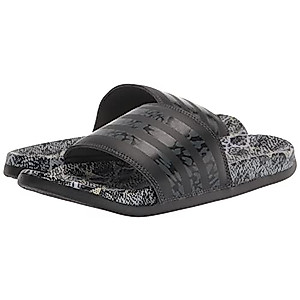 adidas Women's Adilette Comfort Slides Sandal, Core Black/Core Black/Almost Pink, 7